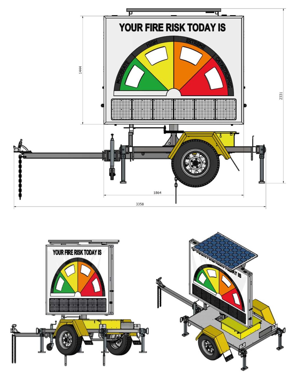 Electronic Fire Danger Rating Sign | MVIS Ltd
